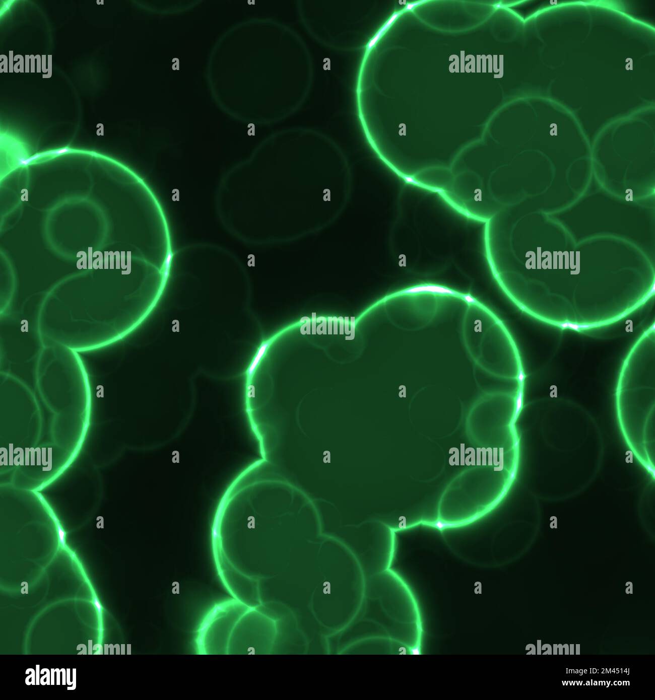 Abstract cell of virus or pathogenic bacterium under microscope ...