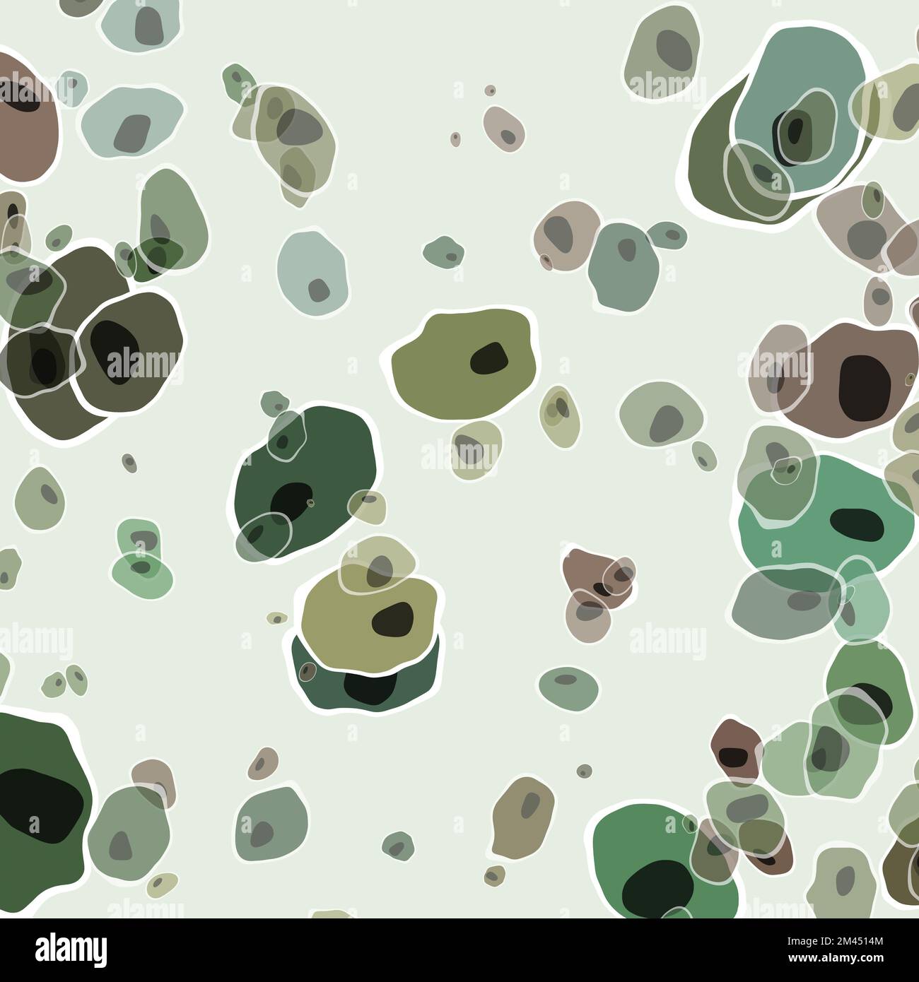 Abstract cell of virus or pathogenic bacterium under microscope ...