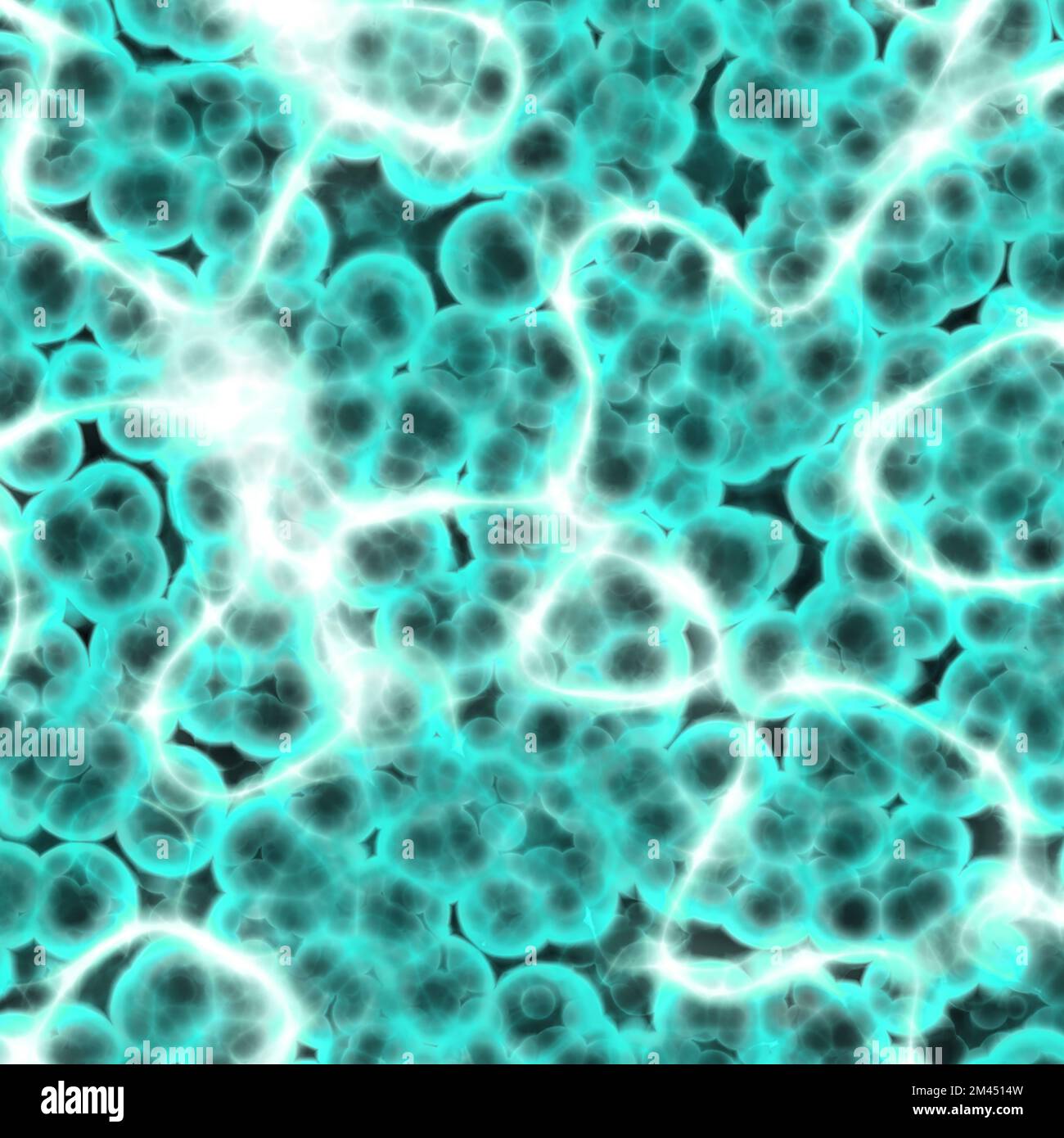 Abstract cell of virus or pathogenic bacterium under microscope ...