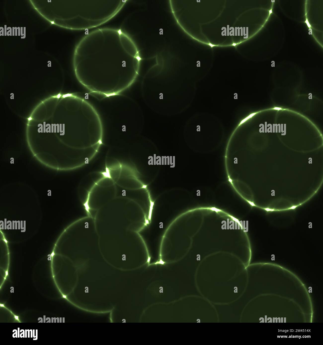 Abstract cell of virus or pathogenic bacterium under microscope ...