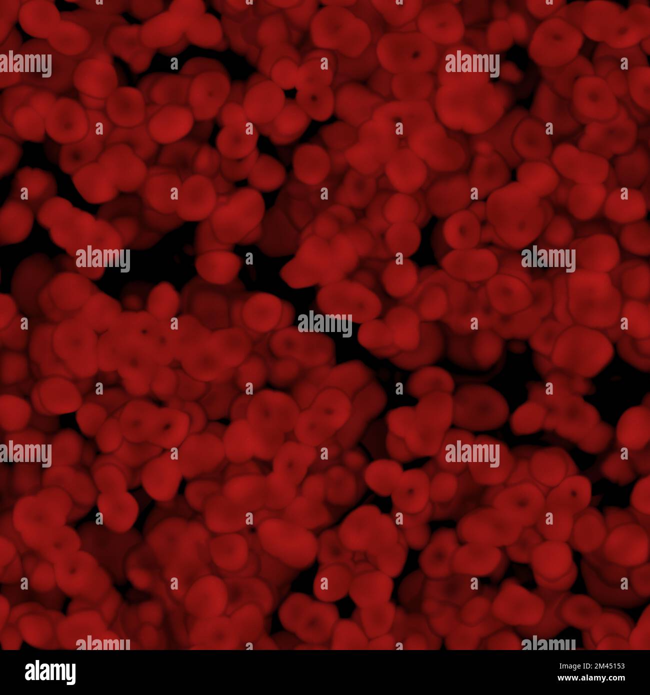 Abstract cell of virus or pathogenic bacterium under microscope ...