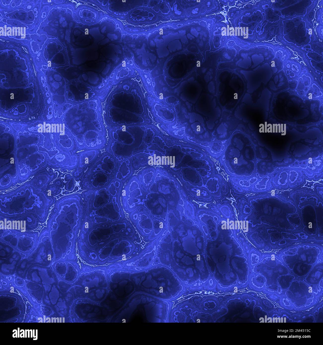 Abstract cell of virus or pathogenic bacterium under microscope ...