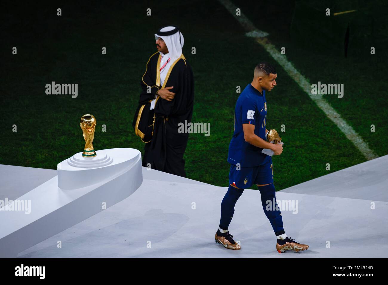 Kylian mbappe world cup trophy hi-res stock photography and images - Alamy