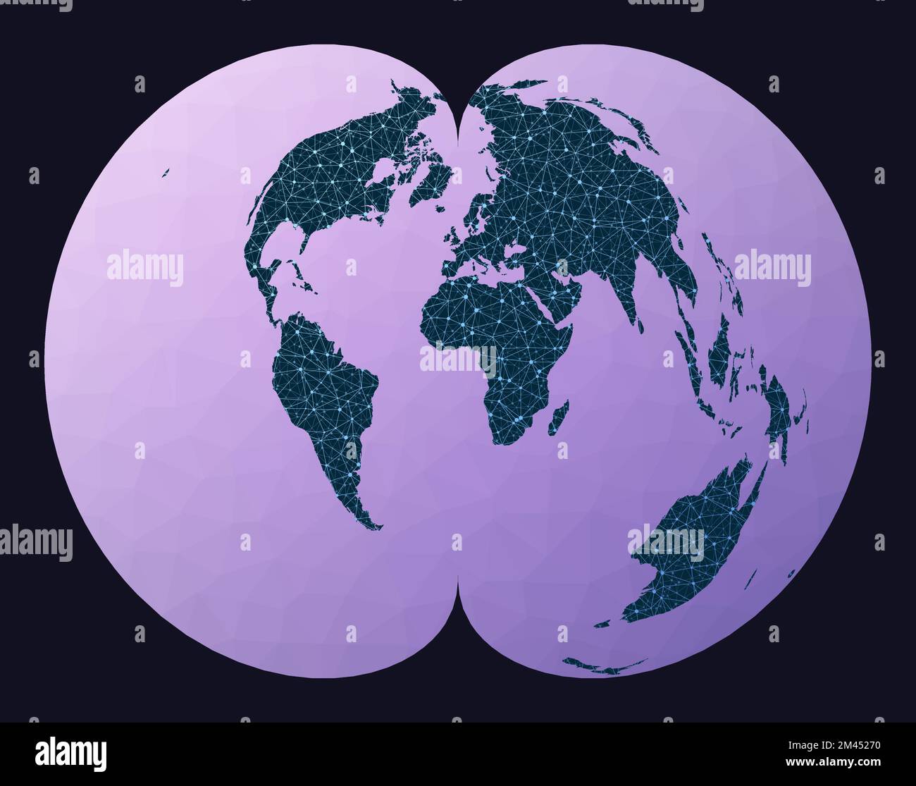 Polyconic projection map hi-res stock photography and images - Alamy
