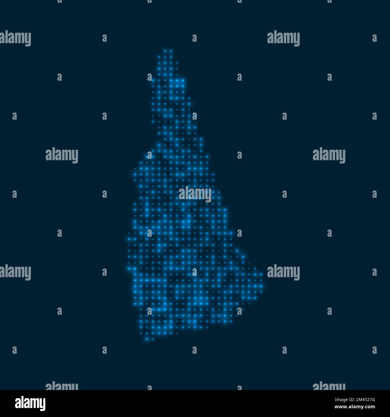 New Hampshire dotted glowing map. Shape of the us state with blue ...