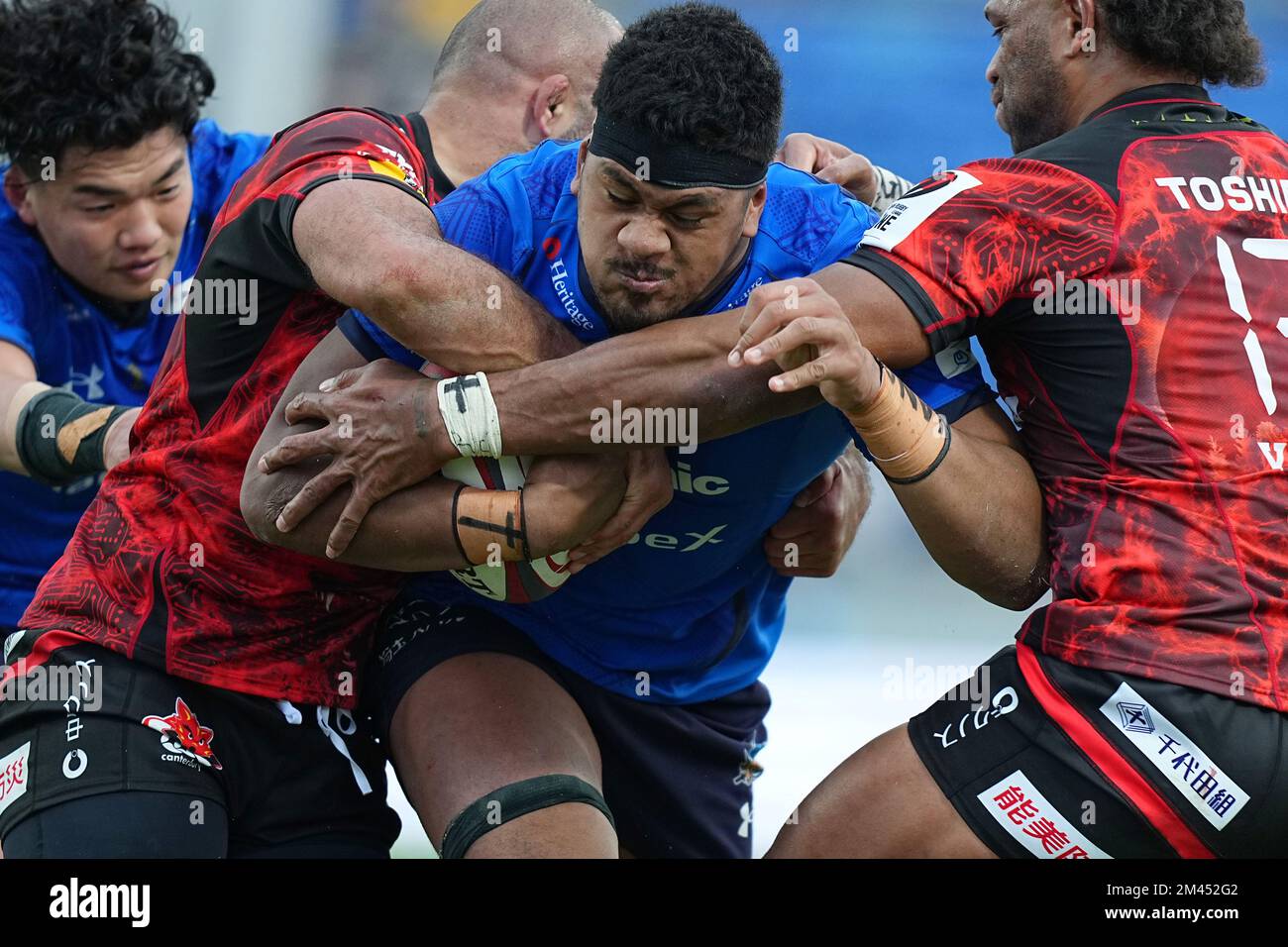 Kumagaya Rugby Stadium, Saitama, Japan. 17th Dec, 2022. Esei Haangana ...