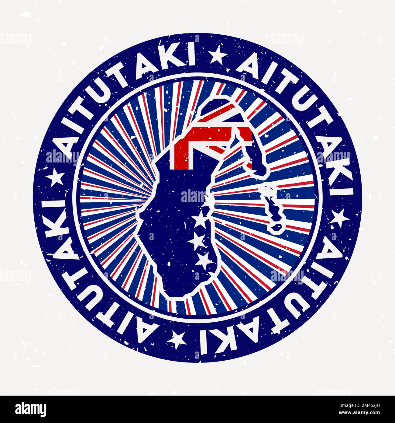 Island aitutaki map hi-res stock photography and images - Alamy