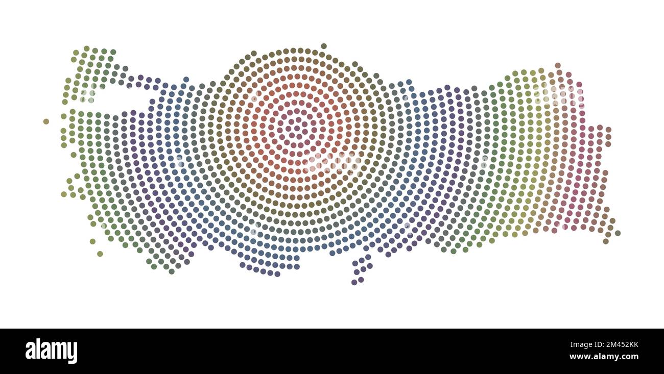 Turkey dotted map. Digital style shape of Turkey. Tech icon of the ...