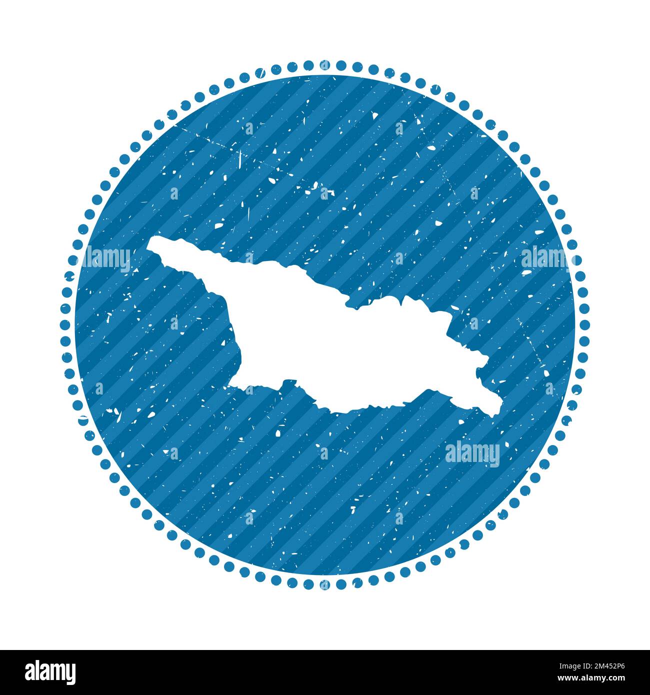 Georgia striped retro travel sticker. Badge with map of country, vector ...