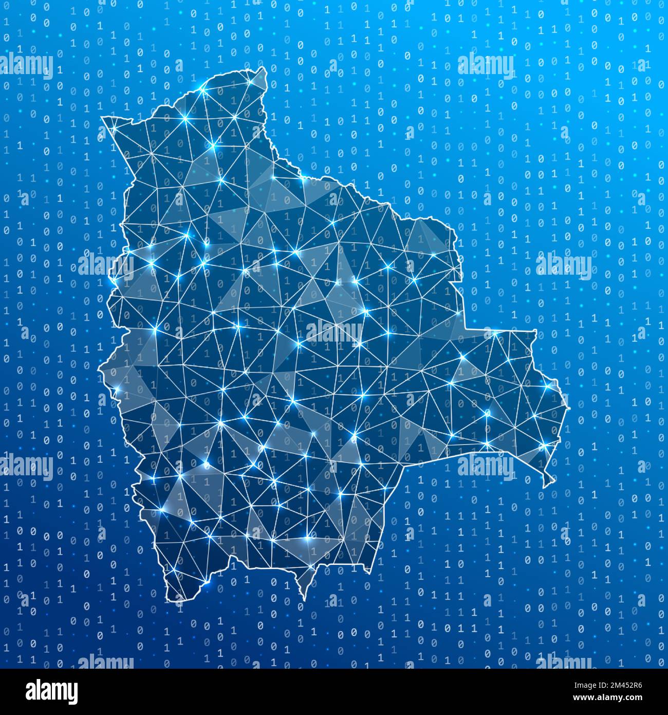 Network map of Bolivia. Country digital connections map. Technology ...