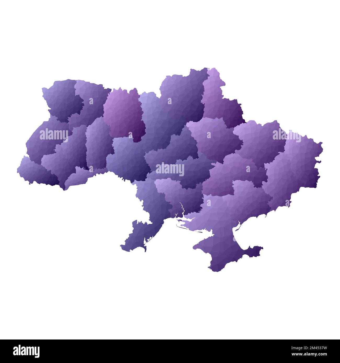 Ukraine map. Geometric style country outline. Optimal violet vector ...