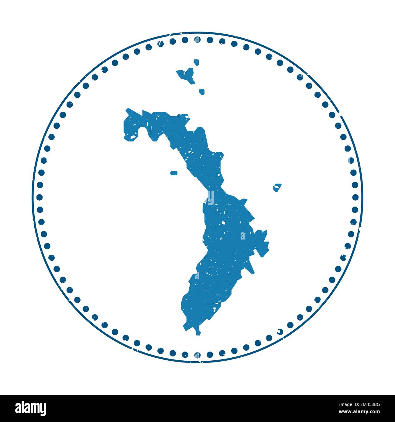 Lord Howe Island sticker. Travel rubber stamp with map shape, vector ...