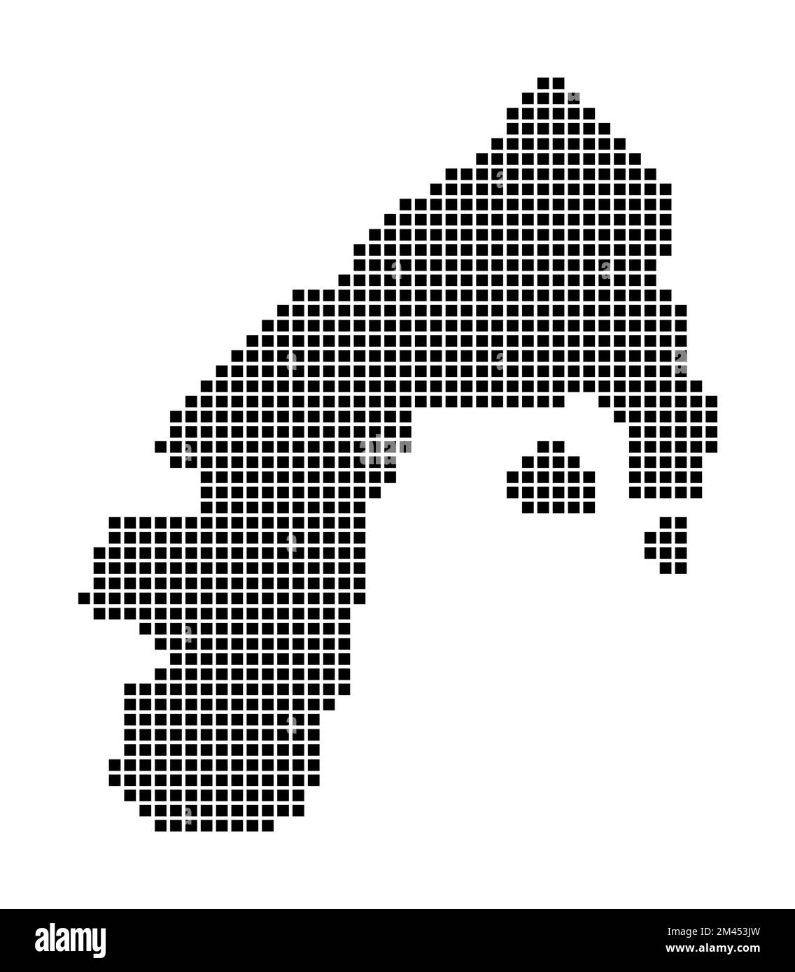 Water Island map. Map of Water Island in dotted style. Borders of the ...