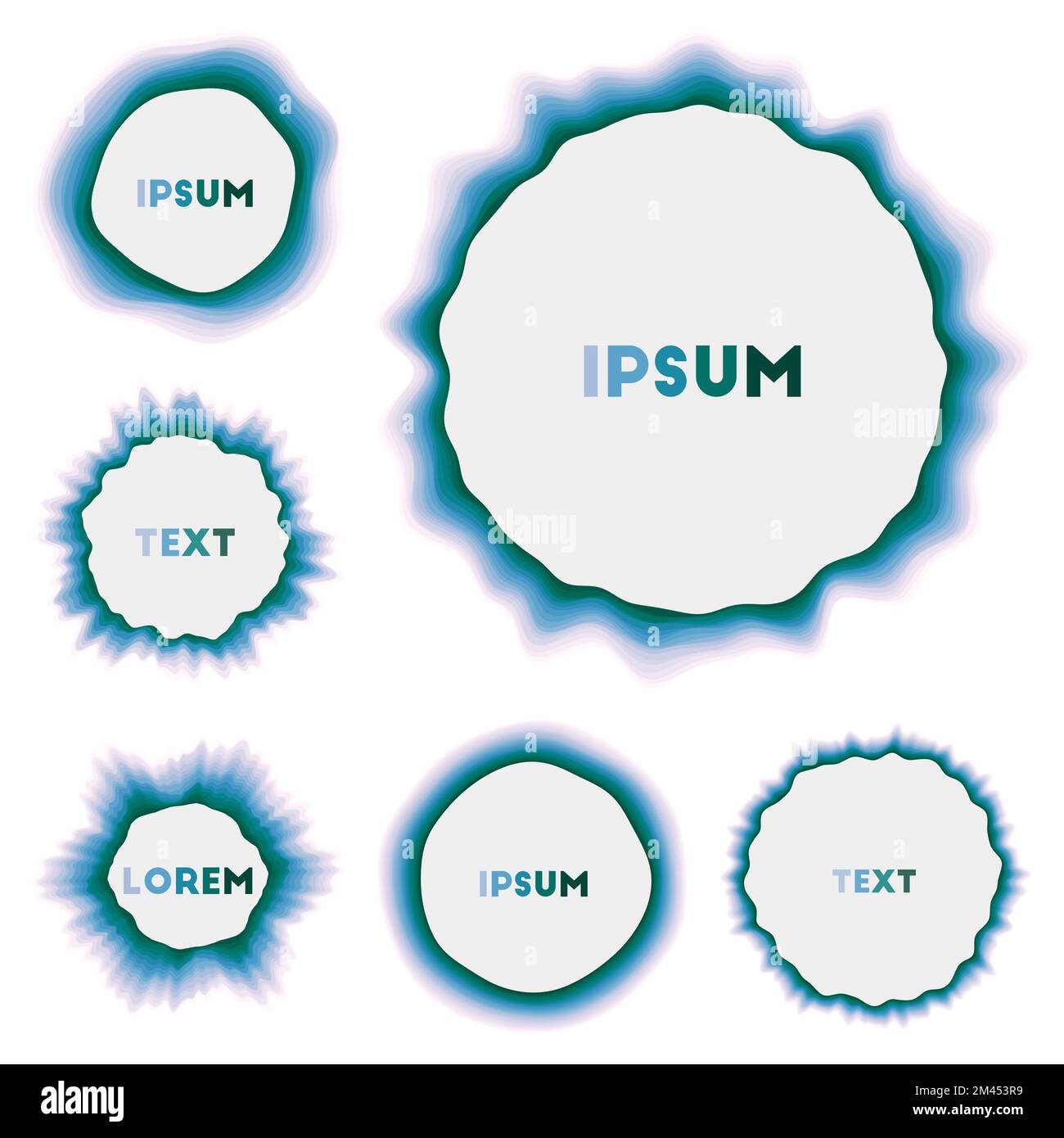 Colorful round abstract shapes. Artistic circular backgrounds. Charming ...