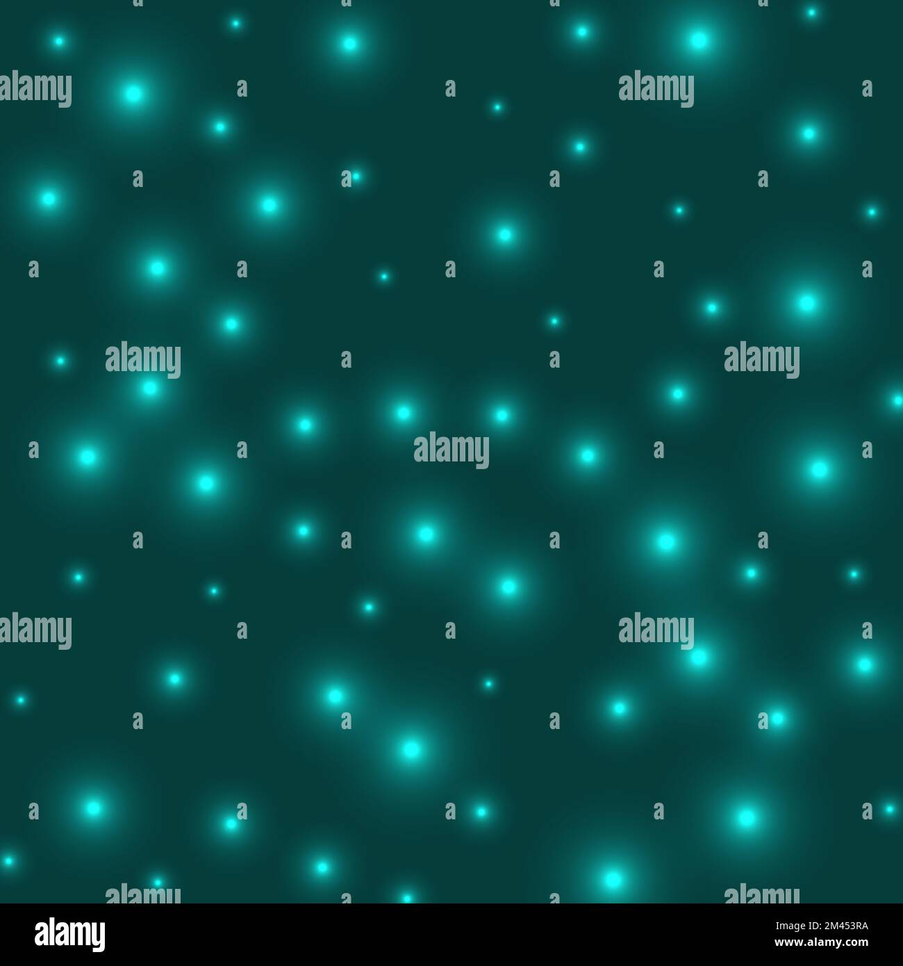 Starry background. Stars densely scattered on cyan background. Artistic ...