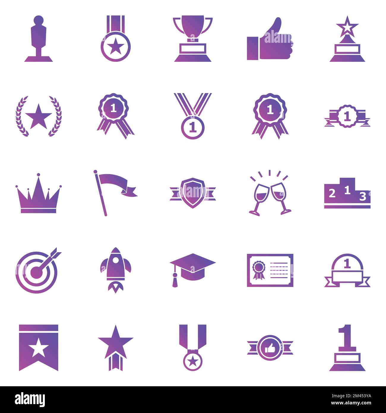 Success gradient icons on white background, stock vector Stock Vector Image & Art - Alamy