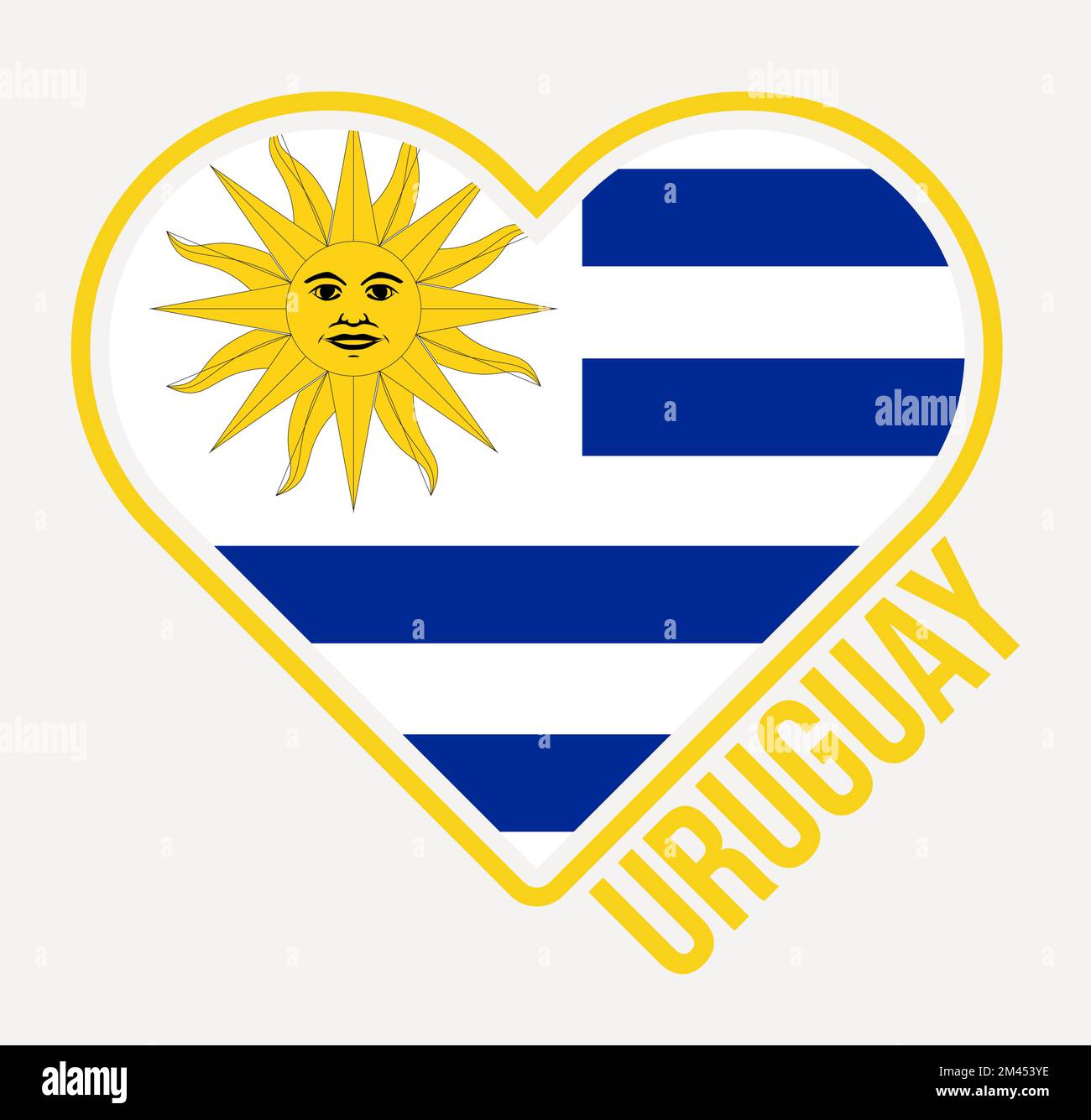 Uruguay heart flag badge. Made with Love from Uruguay logo. Flag of the ...