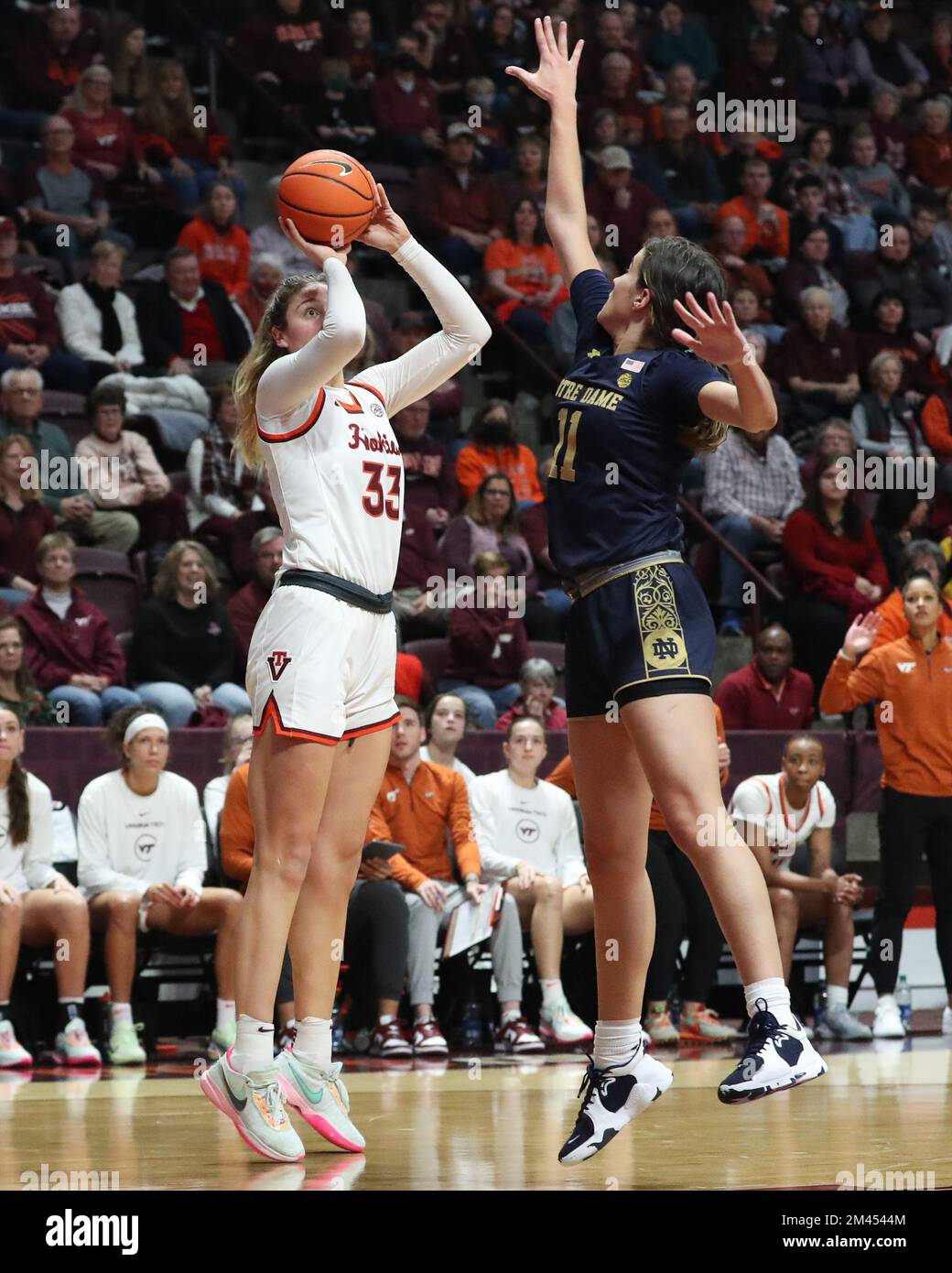 Blacksburg, Virginia, USA. 18th Dec, 2022. Virginia Tech Hokies center ...