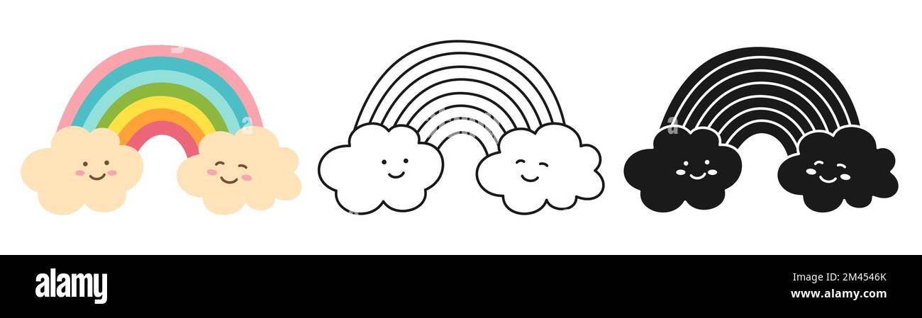 Child rainbow weather Stock Vector Images - Alamy