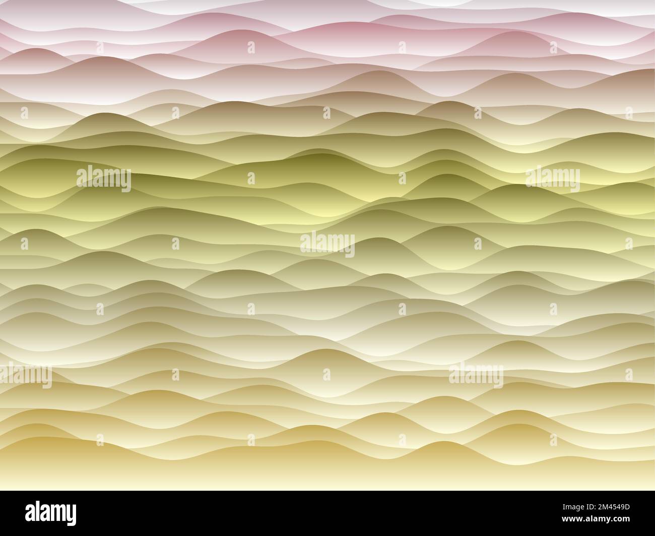 Abstract curves background. Smooth curves with gradients in soft yellow, green, and pink colors ...