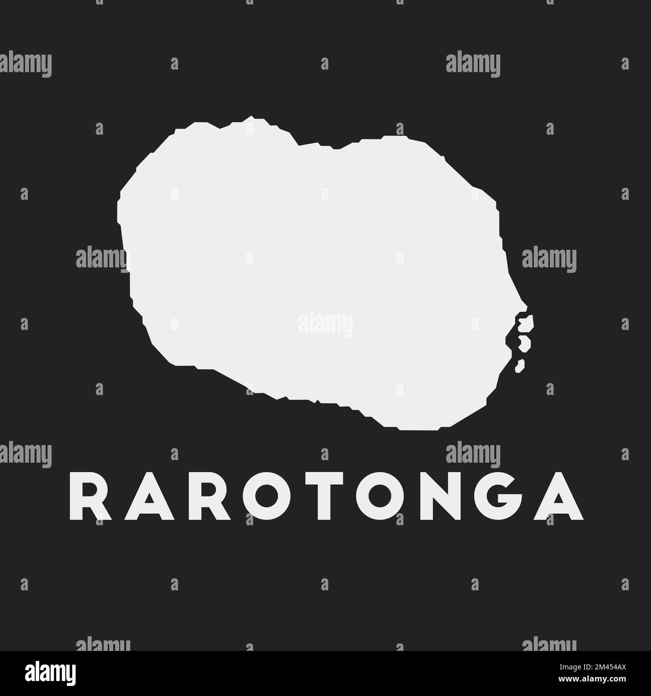 Rarotonga icon. Island map on dark background. Stylish Rarotonga map ... Rarotonga icon. Island map on dark background. Stylish Rarotonga map ...