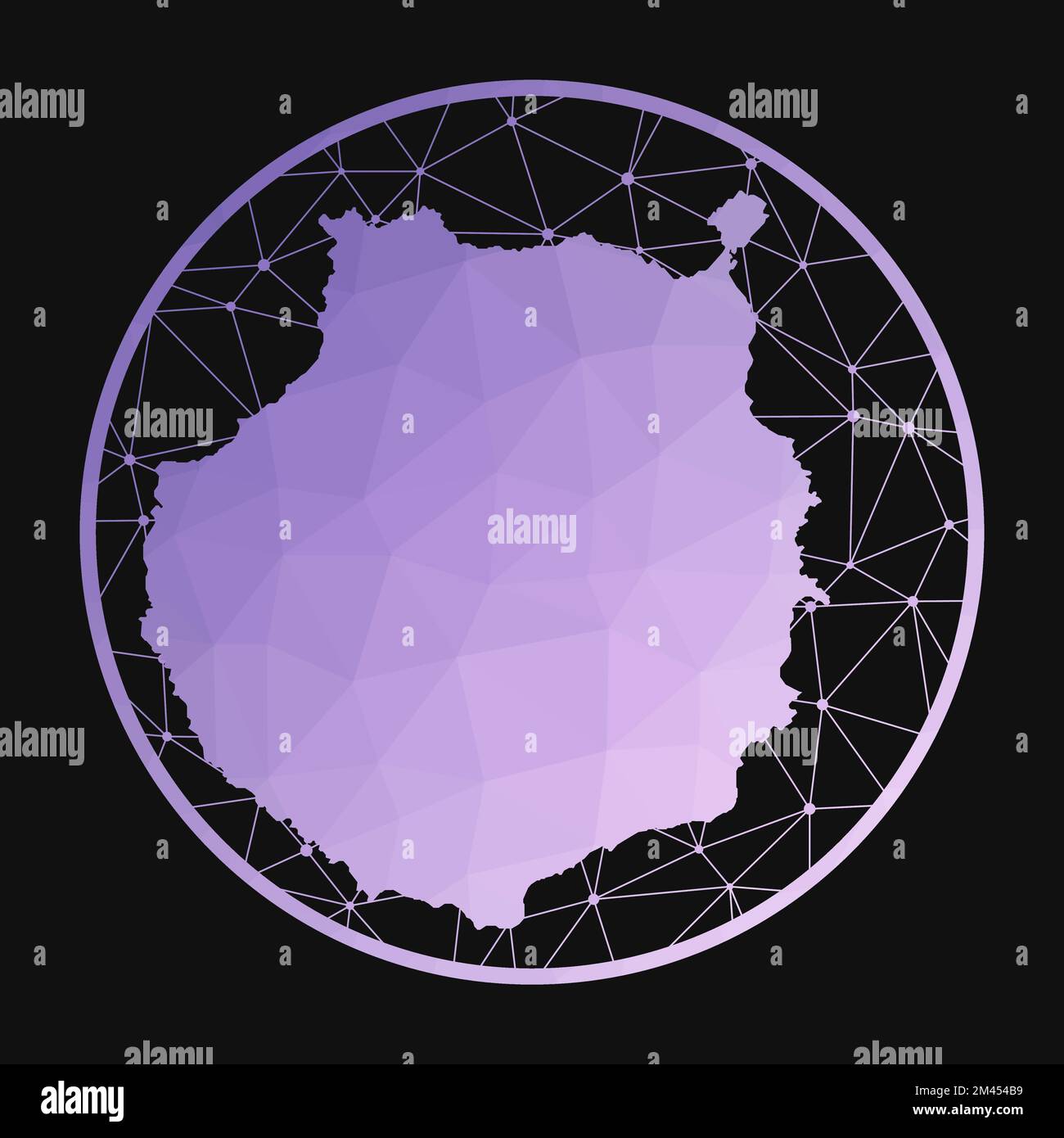 Gran Canaria icon. Vector polygonal map of the island. Gran Canaria ...