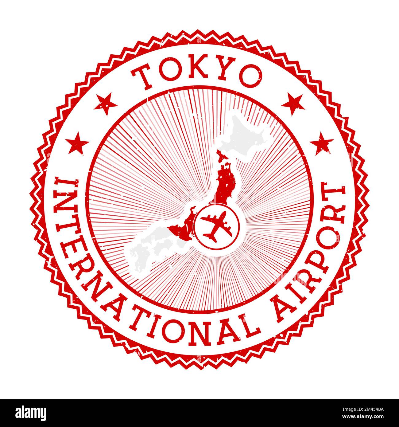Tokyo International Airport stamp. Airport logo vector illustration ...
