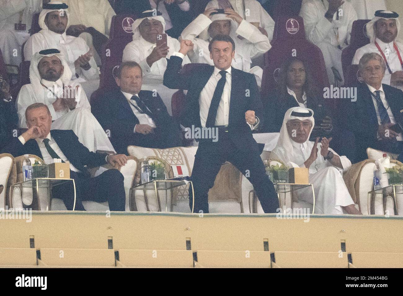 Doha, Qatar. 19/12/2022, French President Emmanuel Macron during the ...