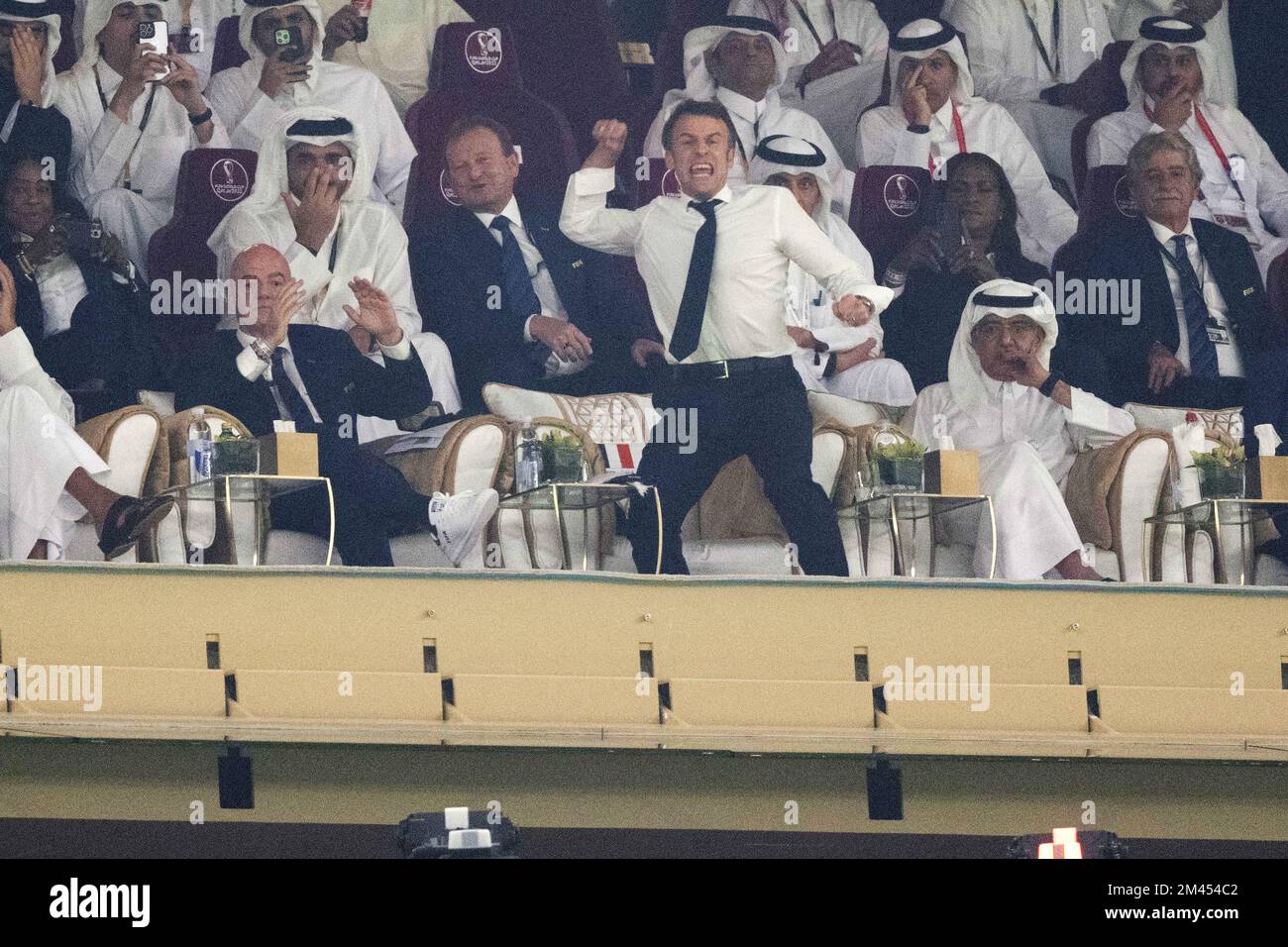 Doha, Qatar. 19/12/2022, French President Emmanuel Macron during the ...