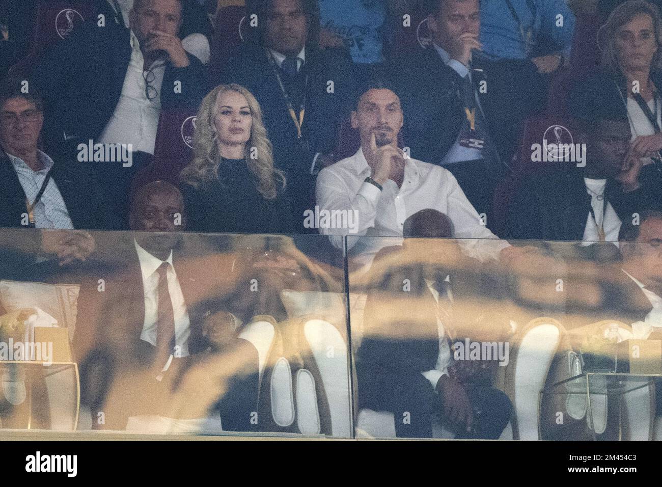 Doha, Qatar. 19/12/2022, Zlatan Ibrahimovic and wife Helena Seger ...