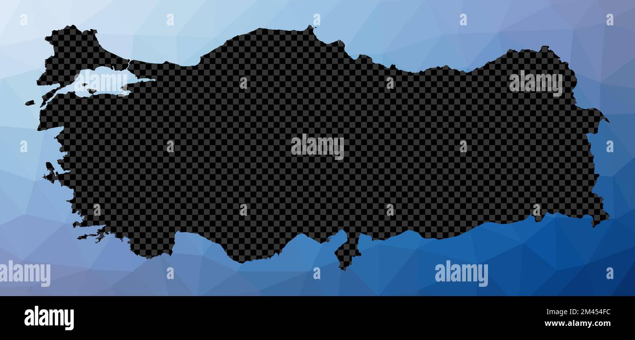 Turkey geometric map. Stencil shape of Turkey in low poly style ...