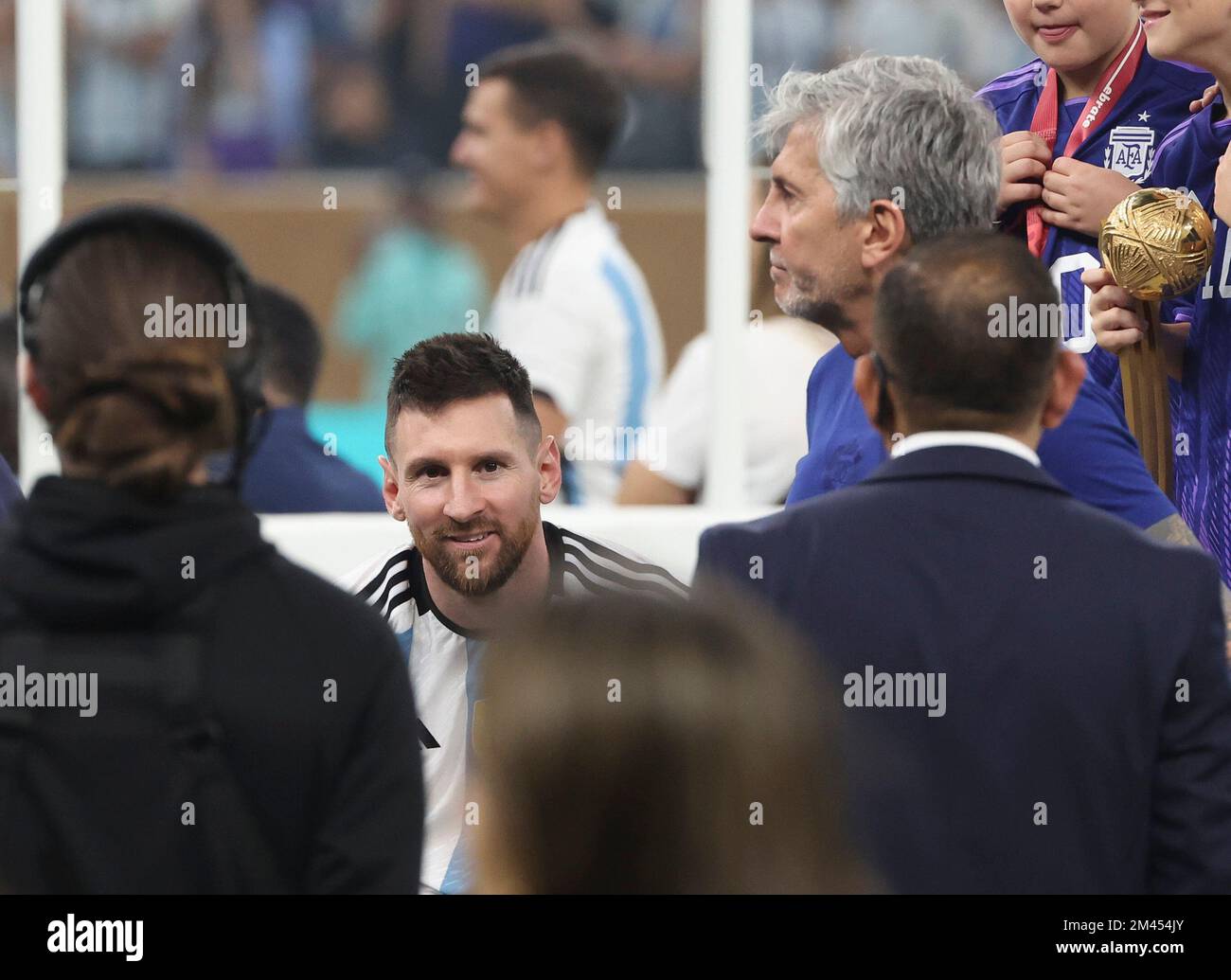 Qatar - 18/12/2022, Lionel Messi of Argentina with his father Jorge ...