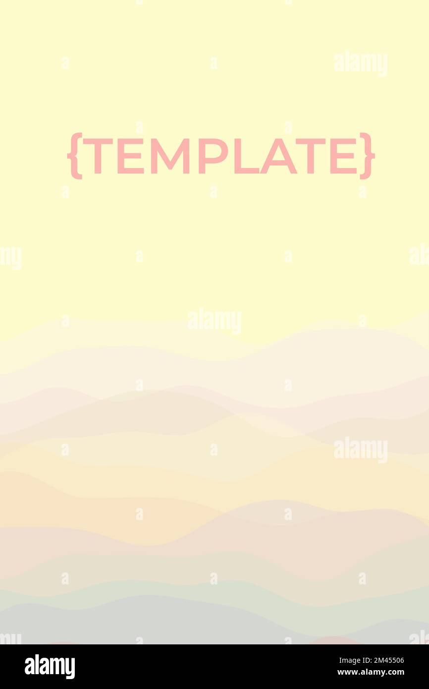 Cover page template. Page template with soft curves in pastel colors ...