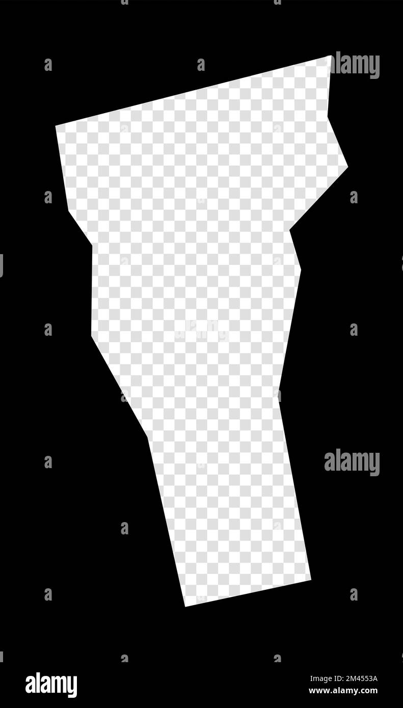 Stencil map of Vermont. Simple and minimal transparent map of Vermont ...