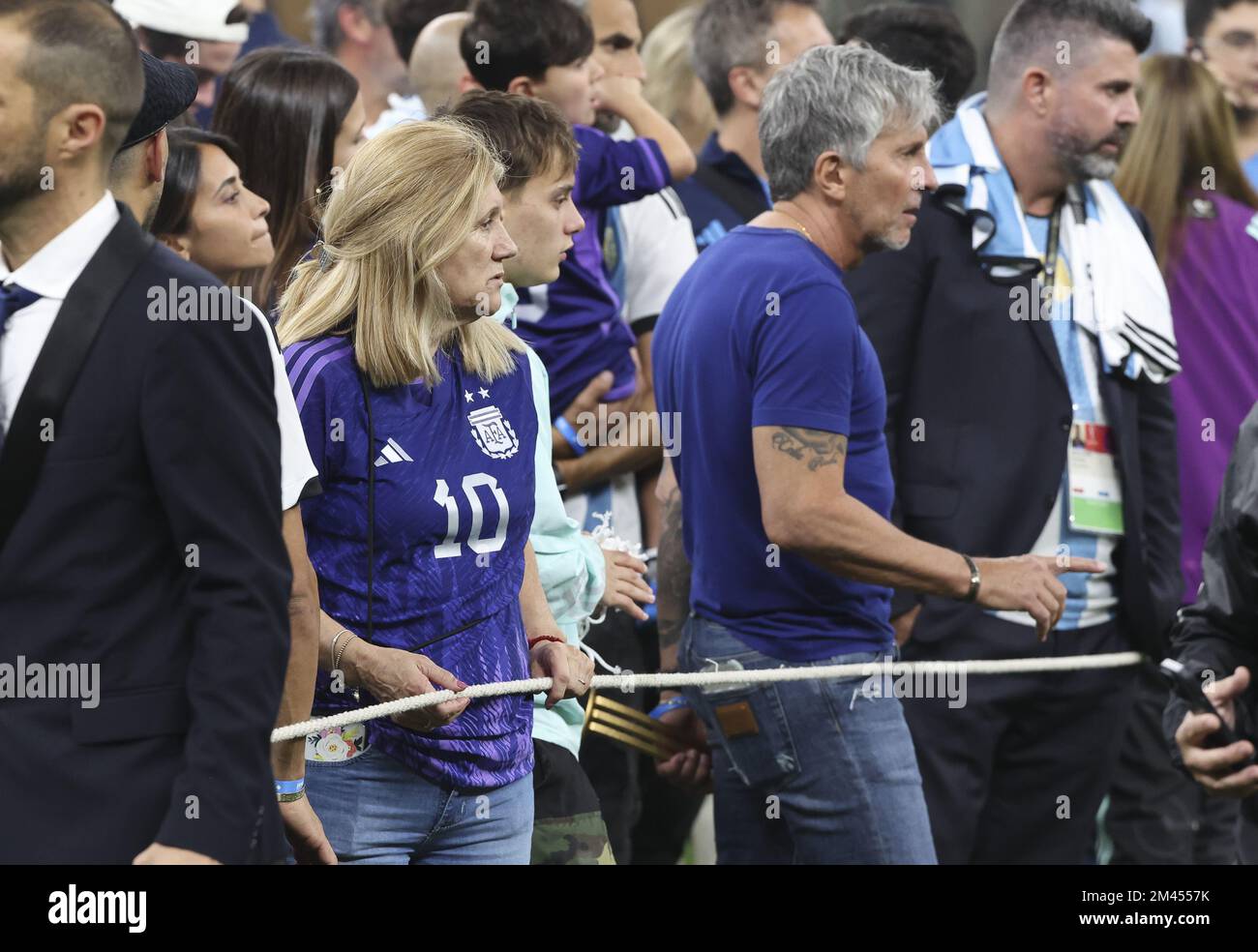 Al Daayen, Qatar - 18/12/2022, Lionel Messi of Argentina parents, his ...