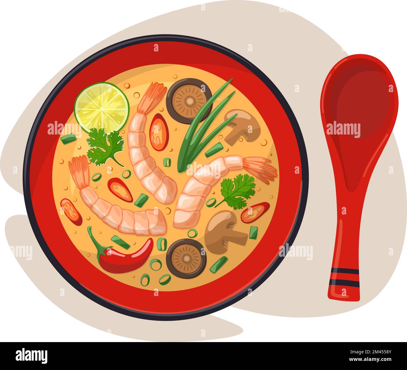 Tom yum seafood soup Stock Vector Images - Alamy