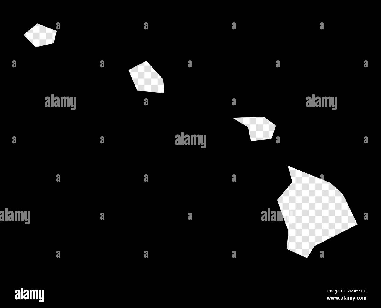 Stencil map of Hawaii. Simple and minimal transparent map of Hawaii ...