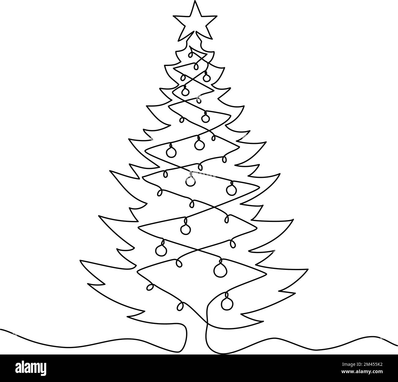 Christmas tree continuous line drawing Stock Vector Image & Art - Alamy Christmas tree continuous line drawing Stock Vector Image & Art - Alamy