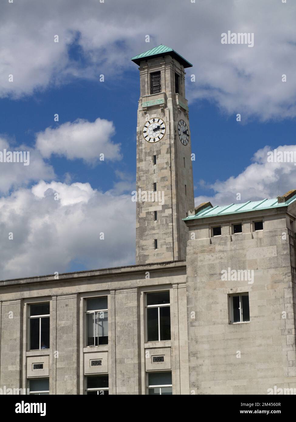 Civic Centre and clock tower, home of Southampton, City Council, Hampshire, England, UK Stock ...
