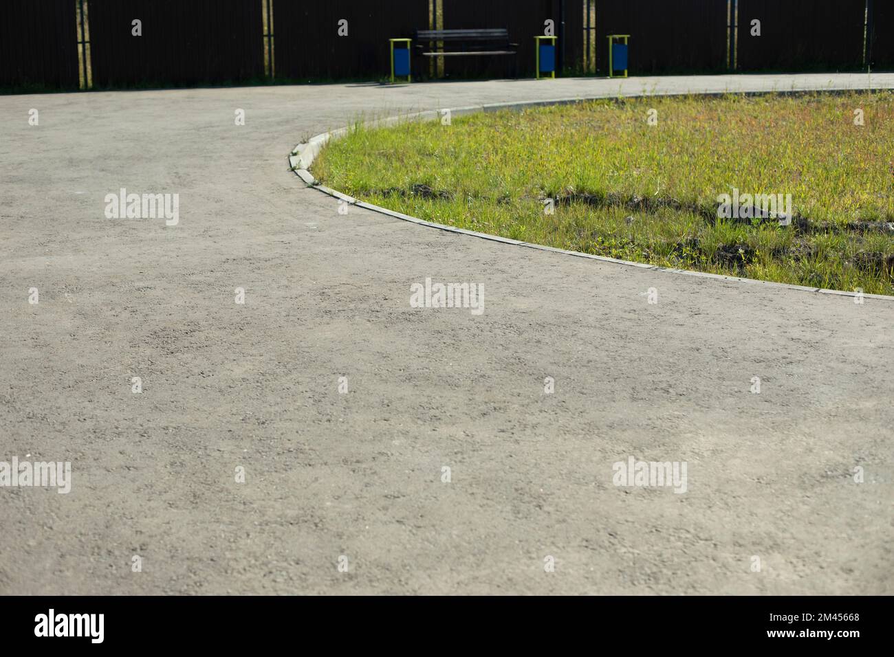 Road surface in city. Pedestrian area. Empty asphalt. Street in summer ...