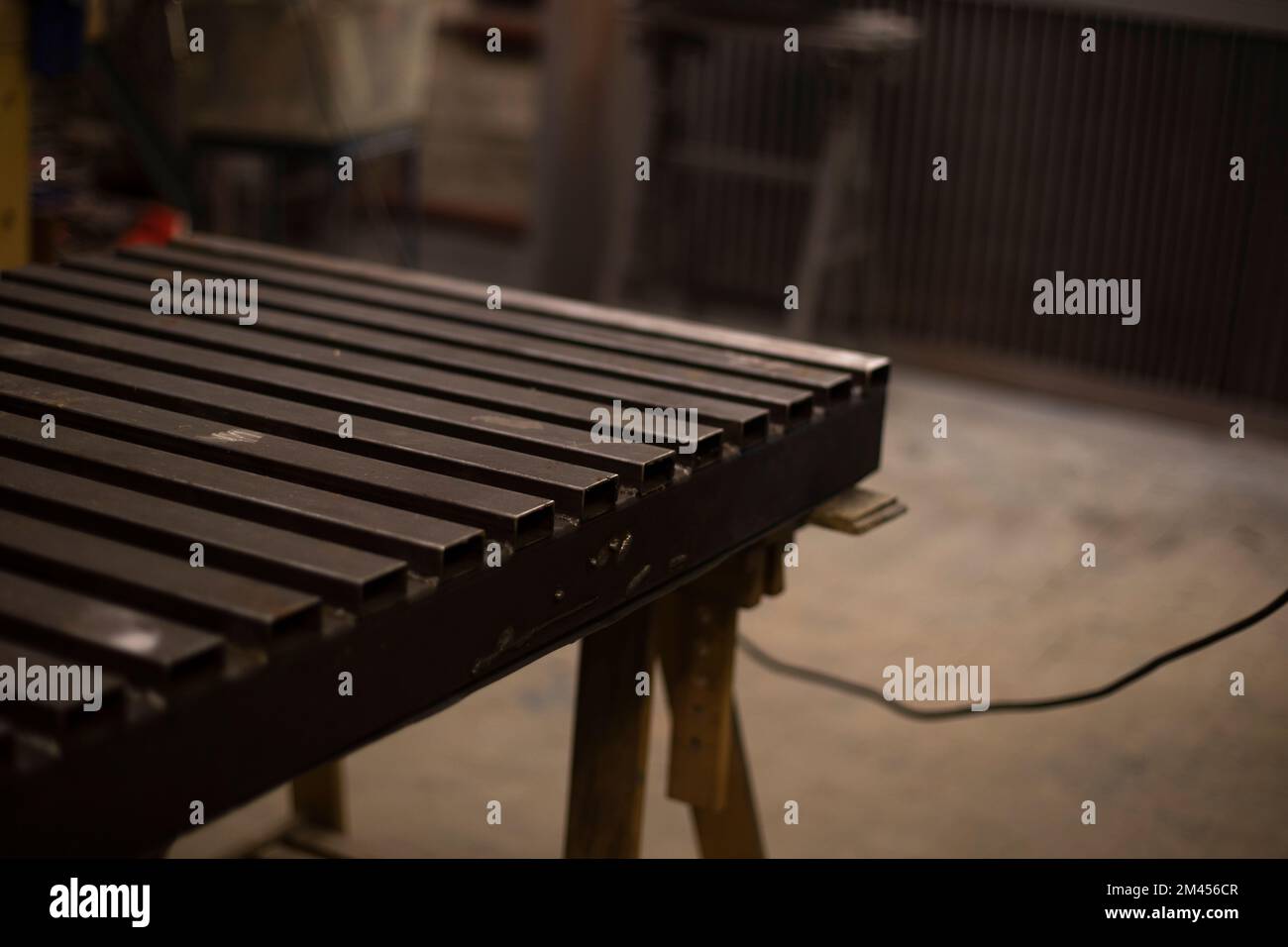 Metal profile. Steel product. Production details Stock Photo - Alamy