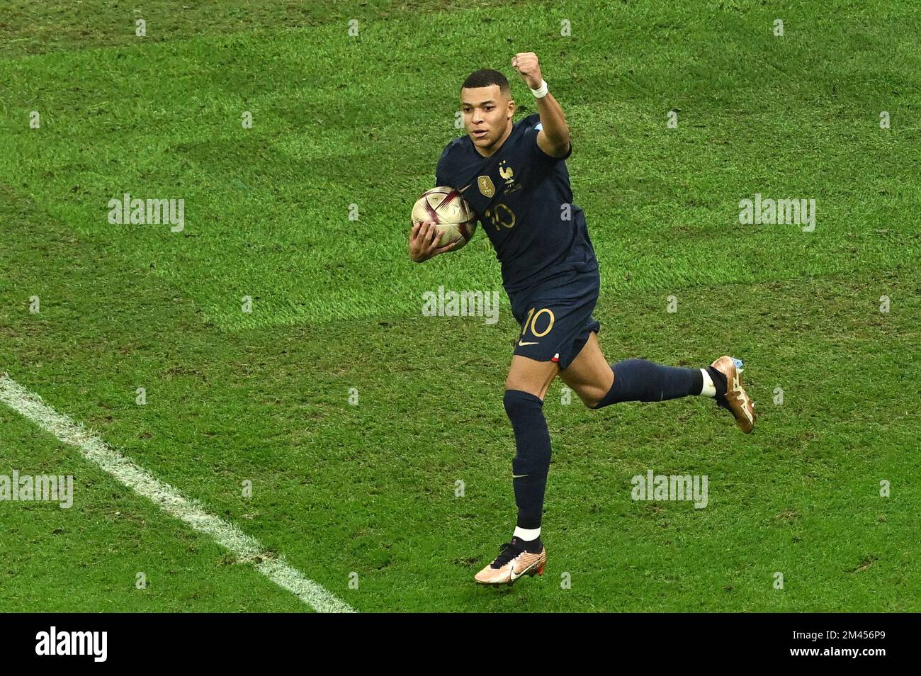 Kylian Mbappe of France celebrates his goal during Argentina v France ...