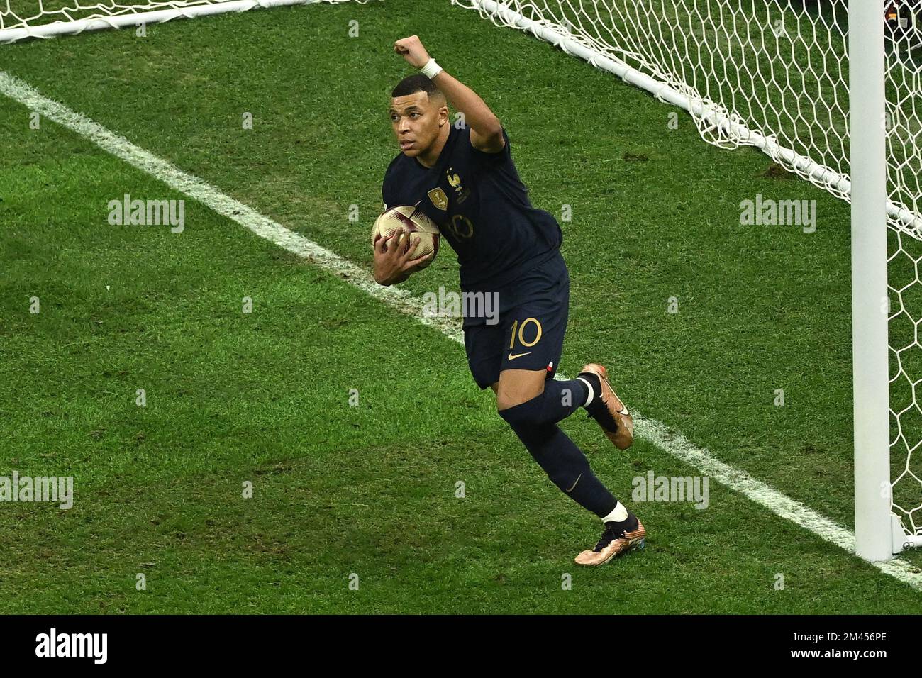 Kylian Mbappe of France celebrates his goal during Argentina v France ...