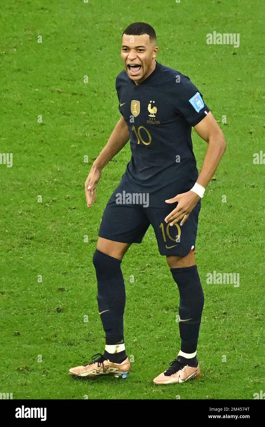 Kylian Mbappe of France celebrates his goal during Argentina v France ...