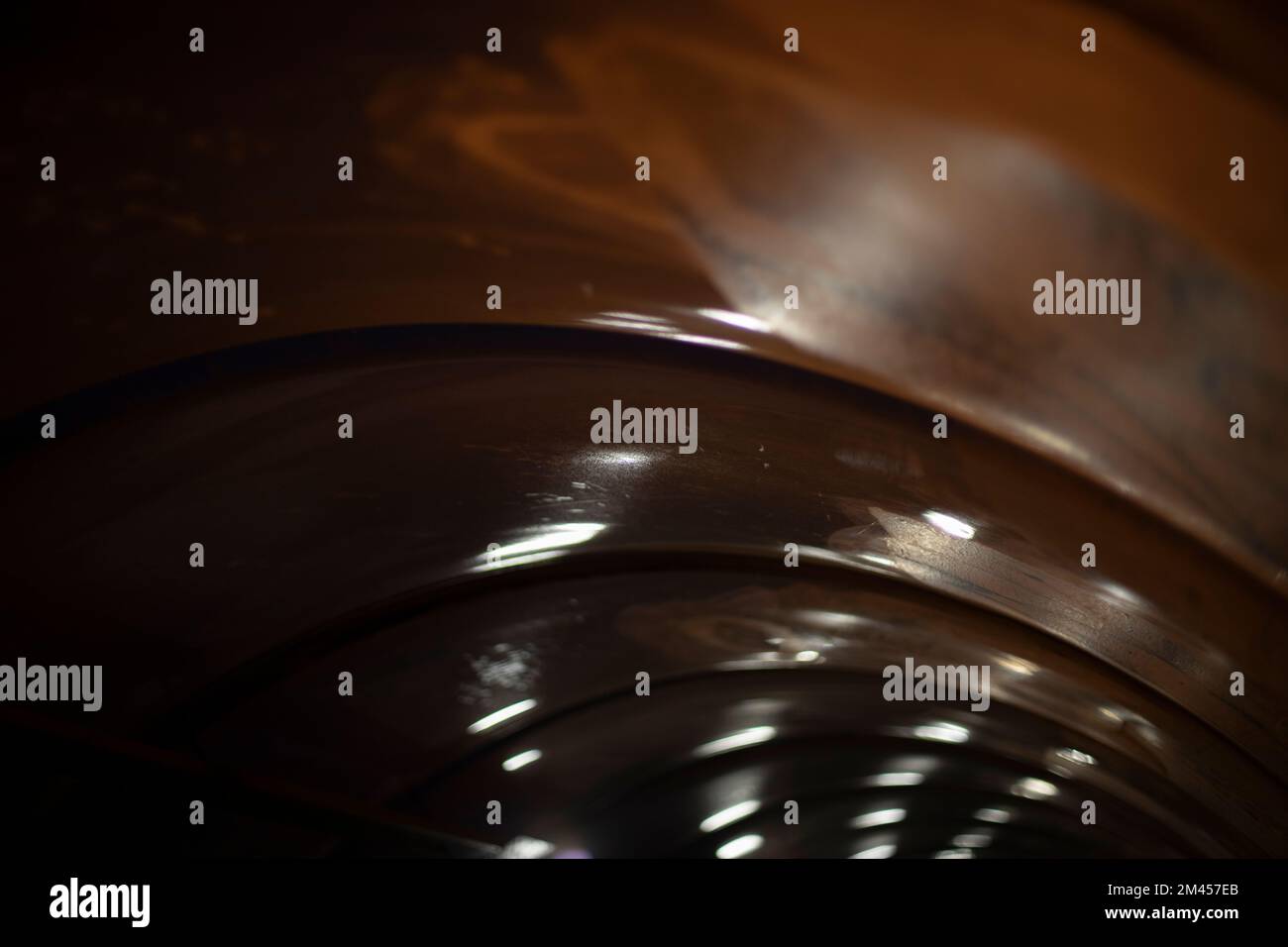 Wave of light on surface. Lights on dome. Defraction of light ...