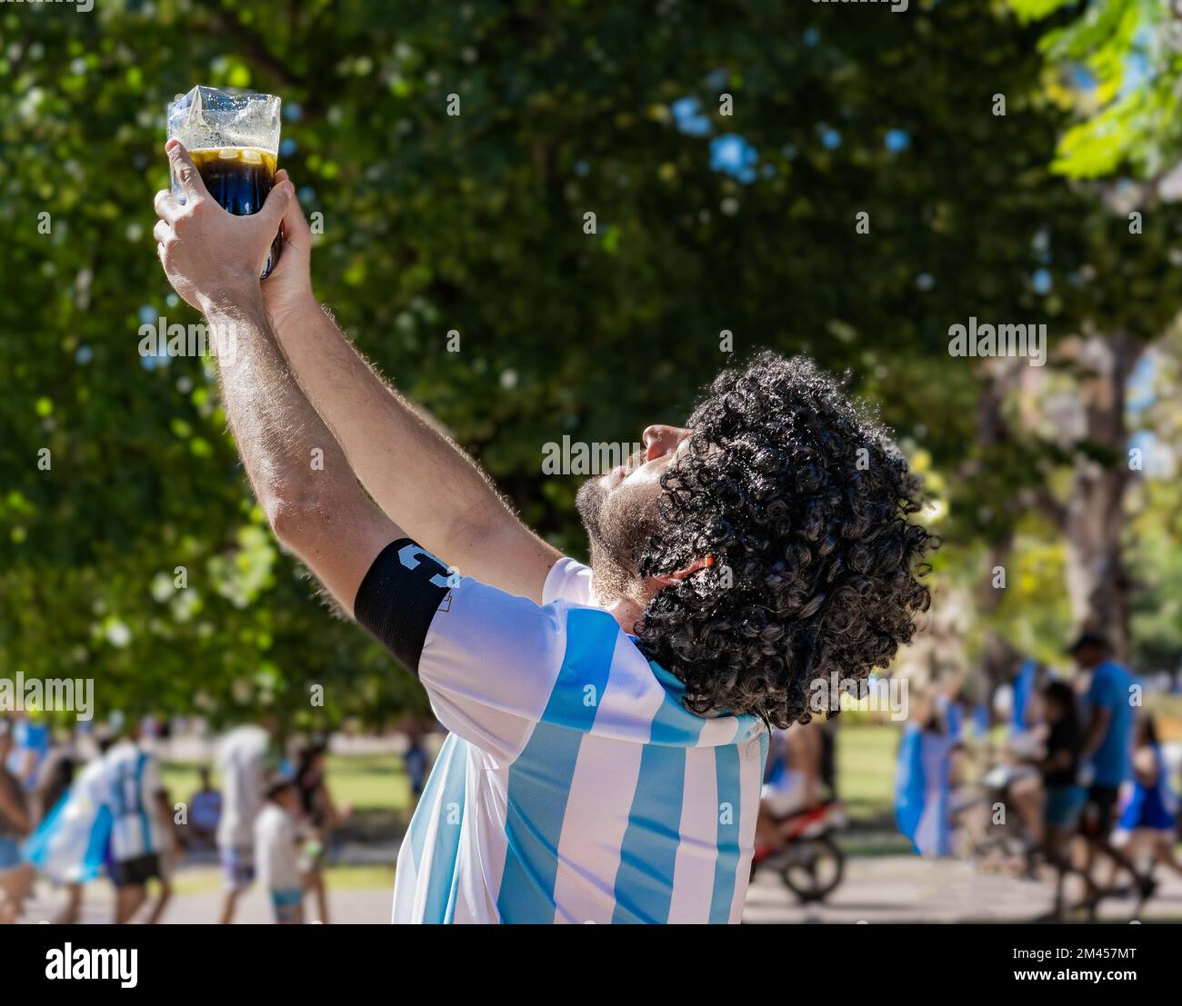 Lionel messi world cup trophy hi-res stock photography and images - Alamy