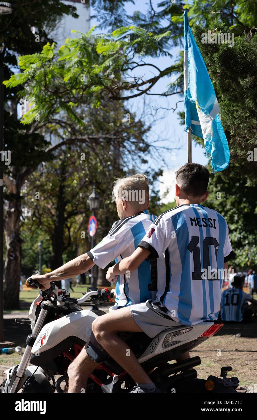 La Plata, Buenos Aires, Argentina - December 18, 2022: A man and a boy ...