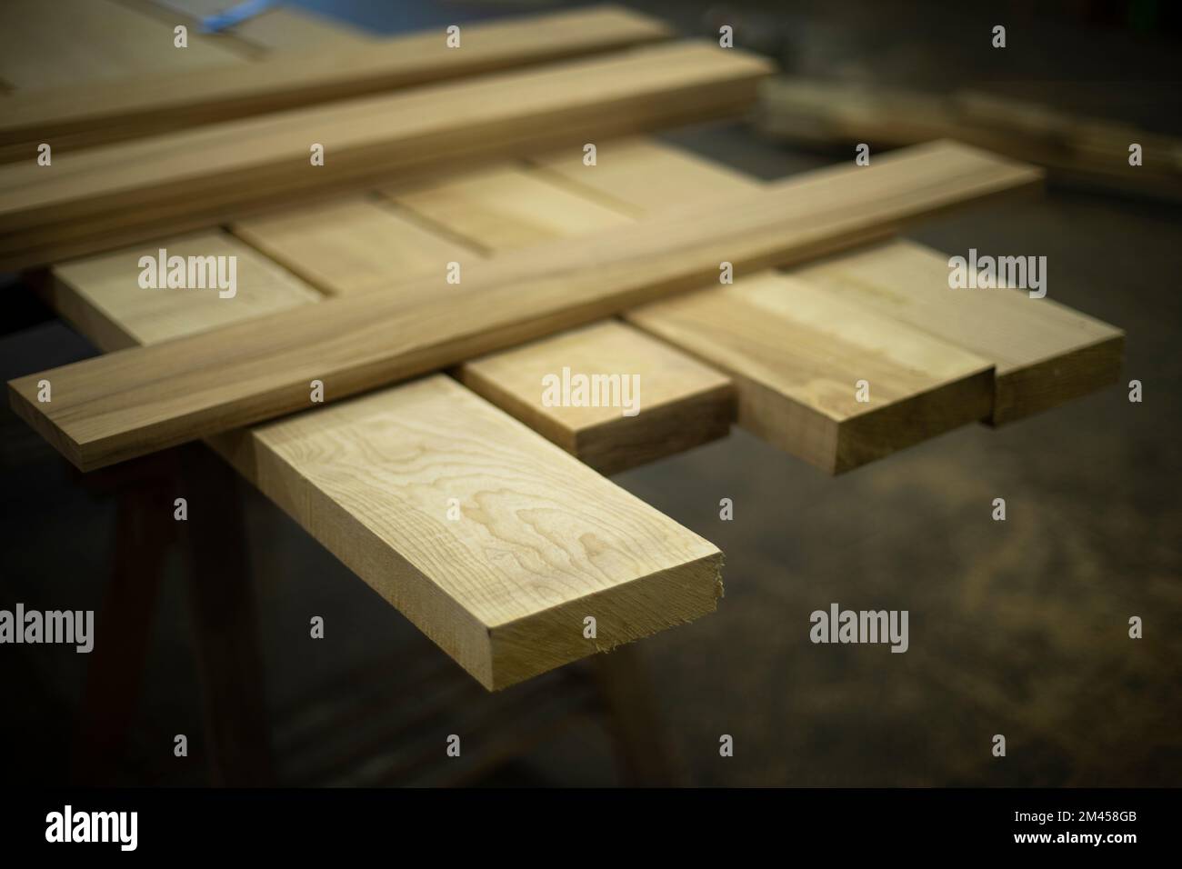 Boards for construction. Joinery. Lots of boards. Wood products ...