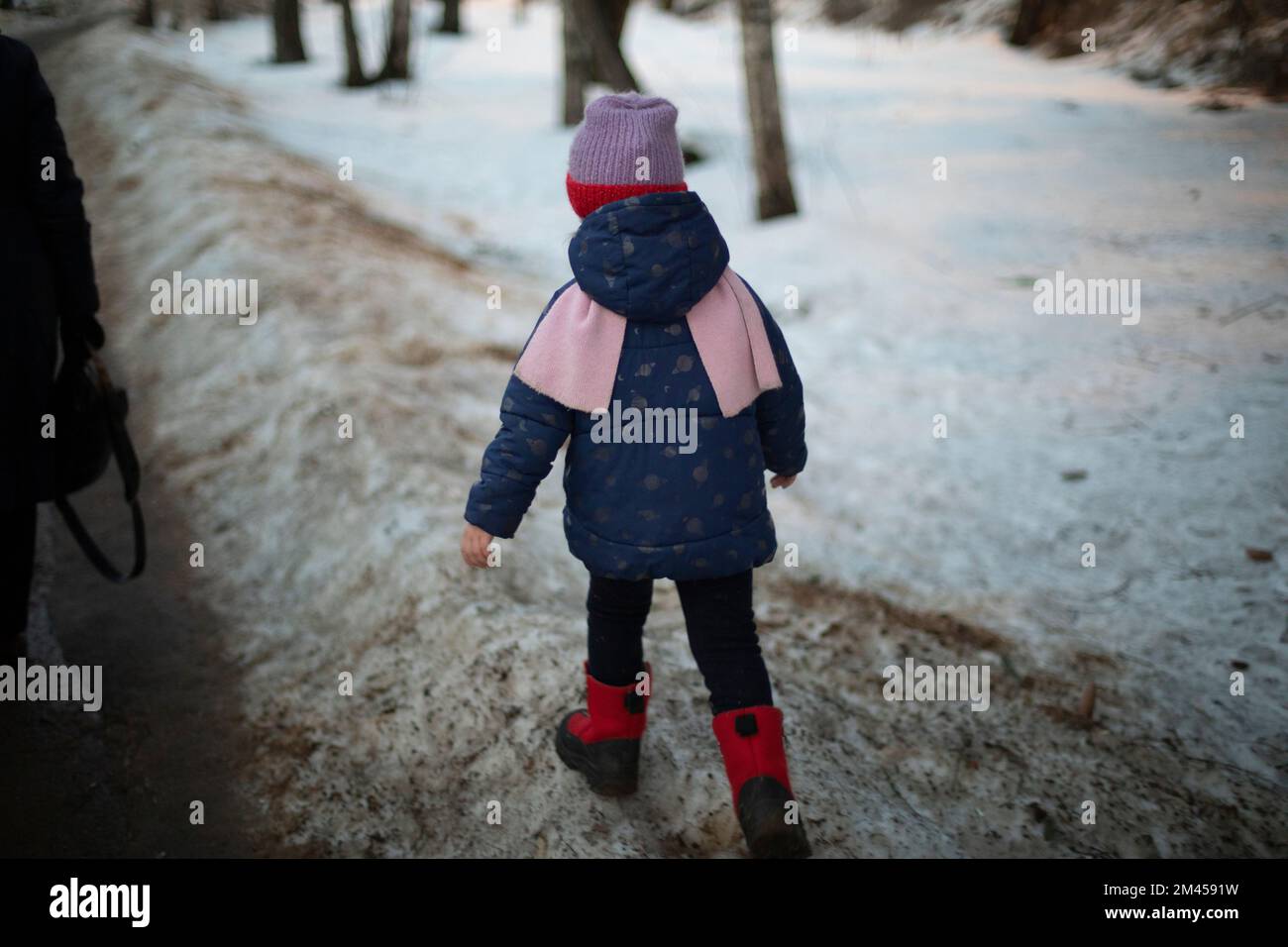 Nanny walking children to school hi-res stock photography and images ...