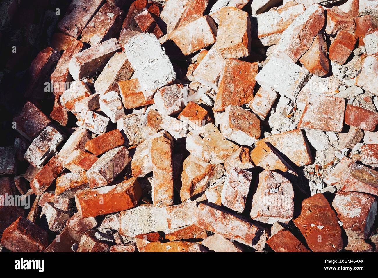 A collection of red bricks on a sunny day Stock Photo - Alamy